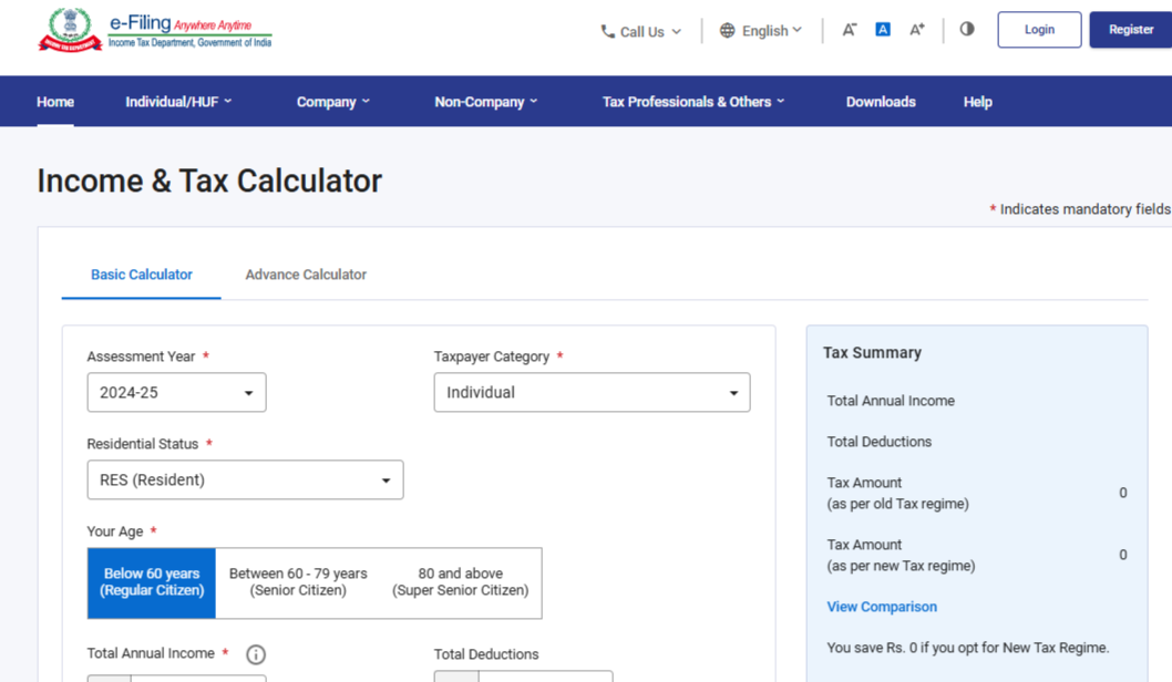 INCOME TAX FOR FY 2024-25 & FY 2025-26